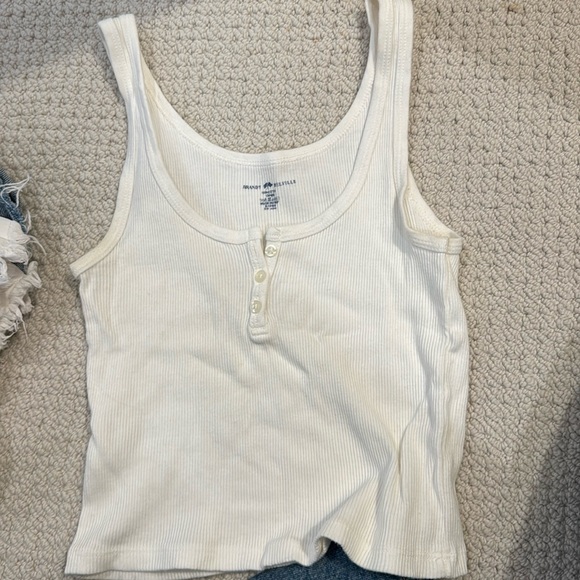 Tops | Brandy Melville White Tank | Poshmark